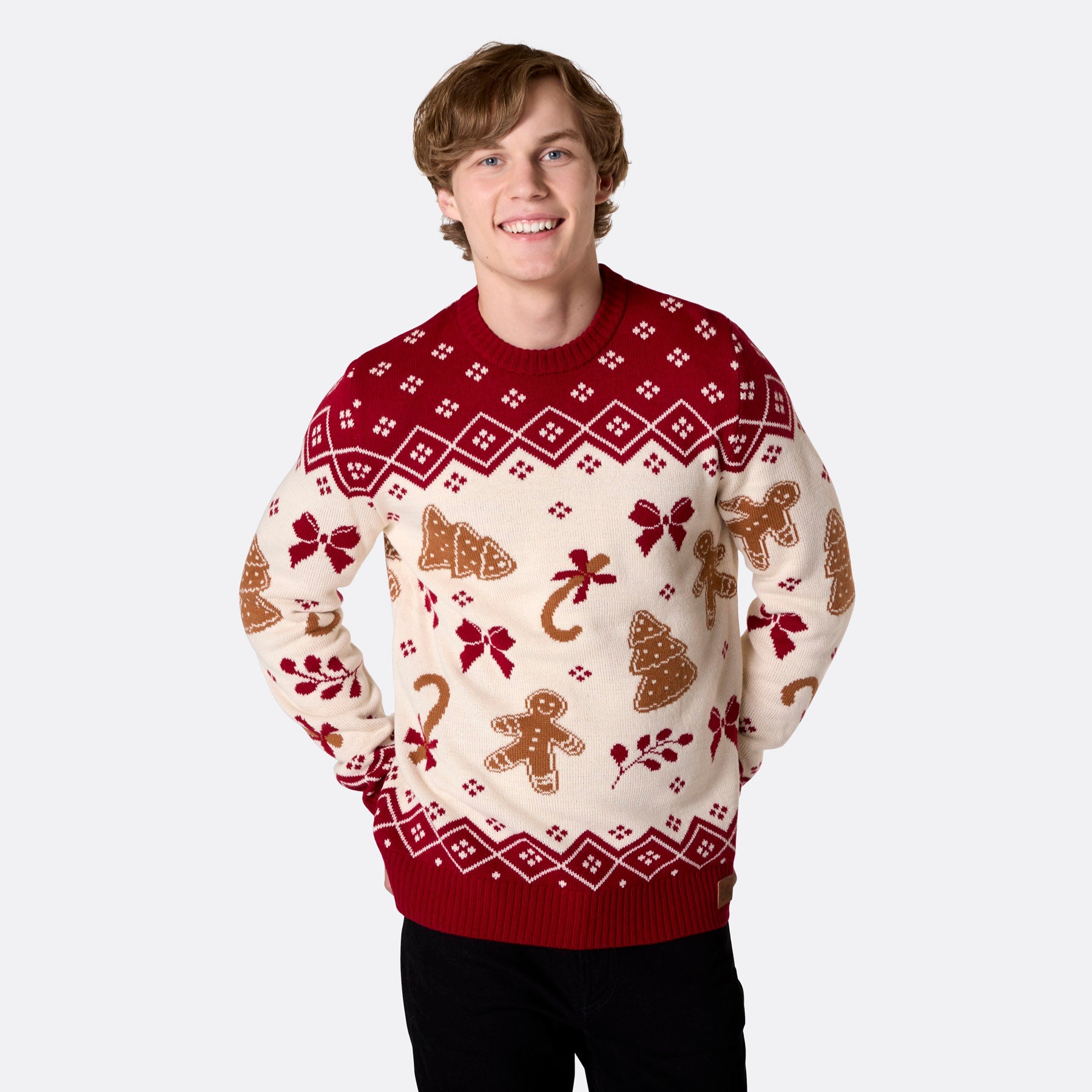 Men's Gingerbread Christmas Sweater – SillySanta.com