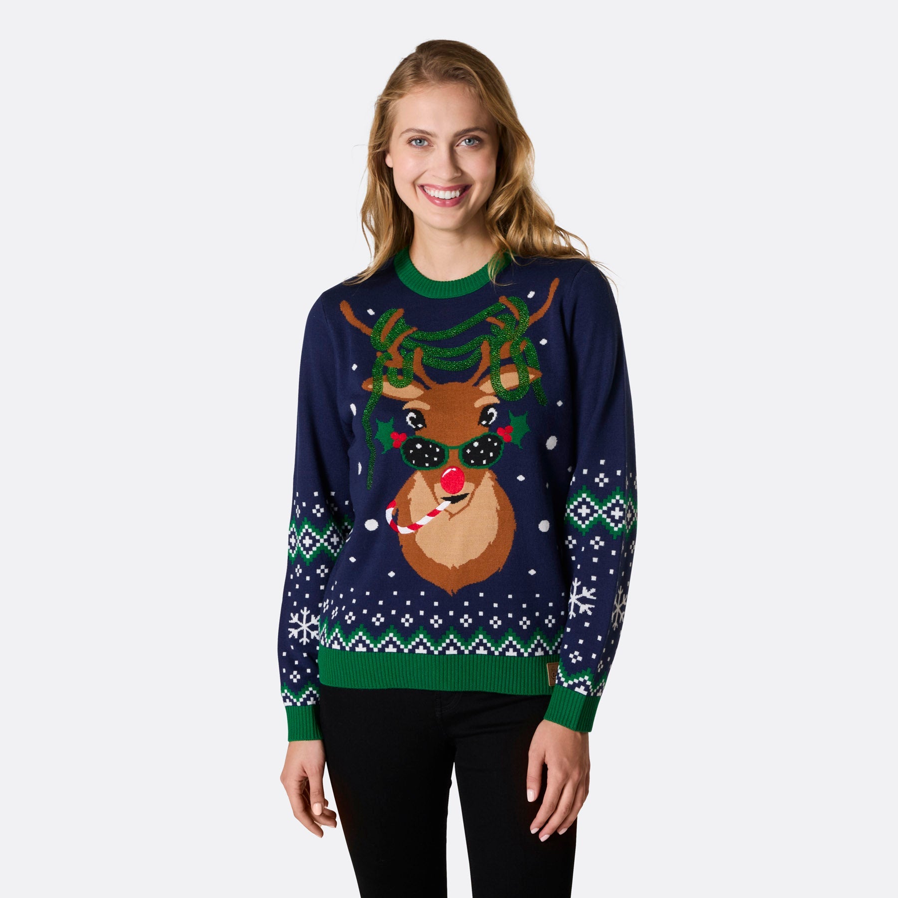 Women's Rudolph Christmas Sweater – SillySanta.com