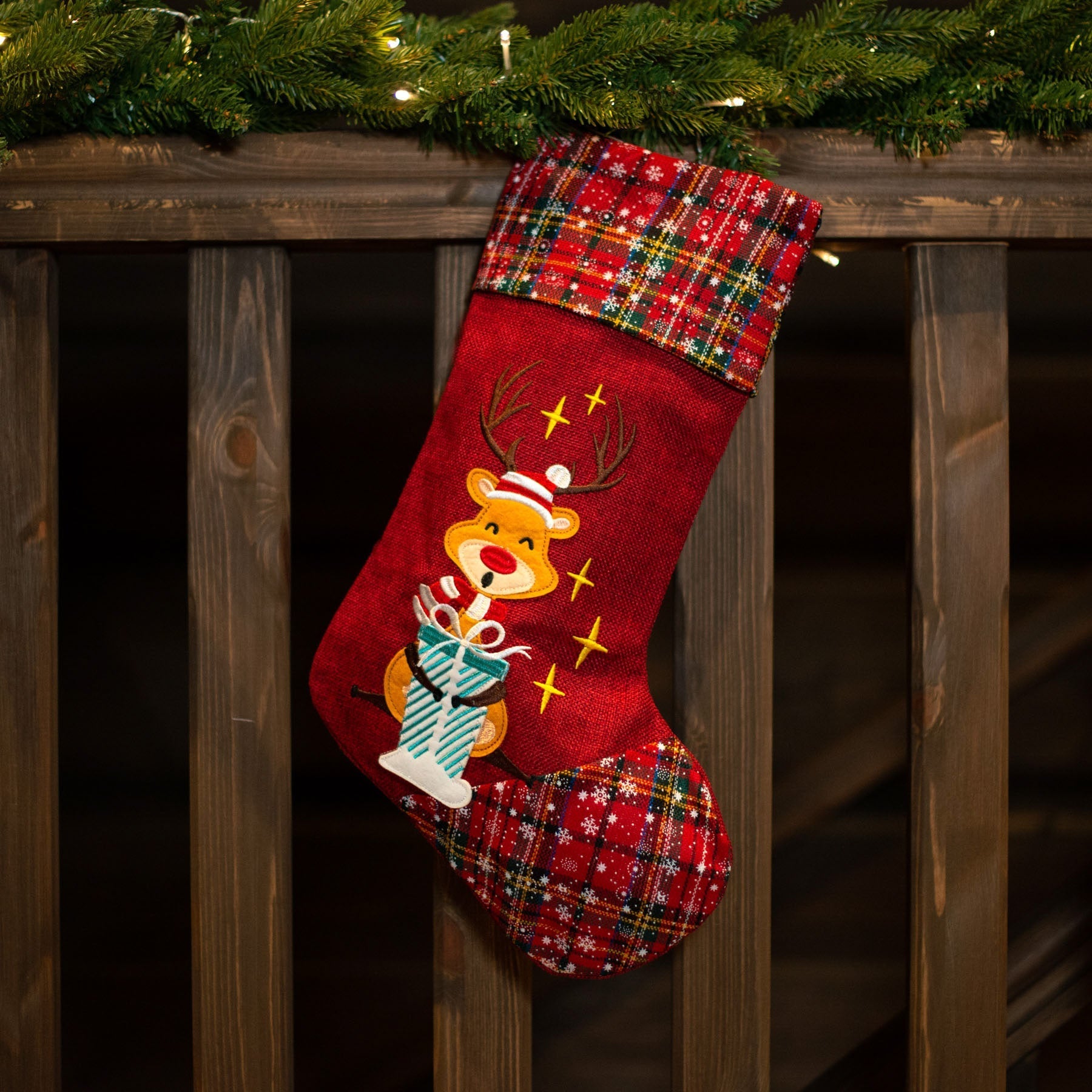Reindeer Christmas Stocking – SillySanta.com